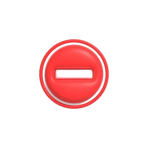 Premium Photo Cute 3d Forbidden Icon Negative Stop Sign Symbol No