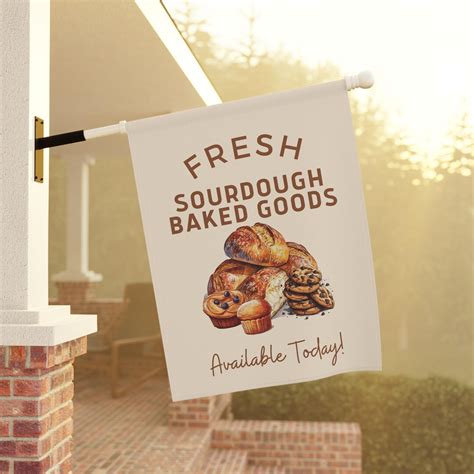 Sourdough Baked Goods Flag Sign Bakery Sign Grocery Sign Farmers Market