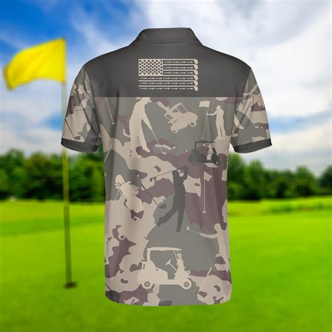 Golf Camouflage Polo Shirt Golf Polo Shirt Military Golfing Polo