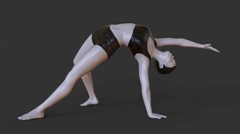 Yoga Pose Wild Thing Pose Camatkarasana 3d Model By Trish