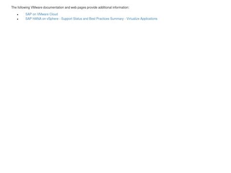 Vmware Documentation Sap Hana Deployments On Dell Powerflex