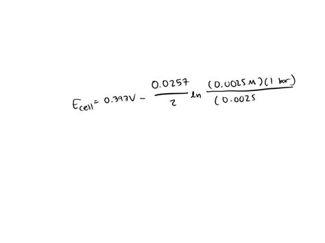 Calculate The Potential Delivered By A Voltaic Cell Using The Following
