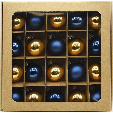 Vitbis Weihnachtskugel Set Glas Ø 3 Cm Dunkelblau Mix Cognac Glänzend 20 Stück Kaufen Bei Obi