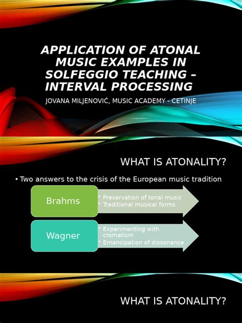 Application Of Atonal Music Examples In Solfeggio Pdf Interval Music Musicology