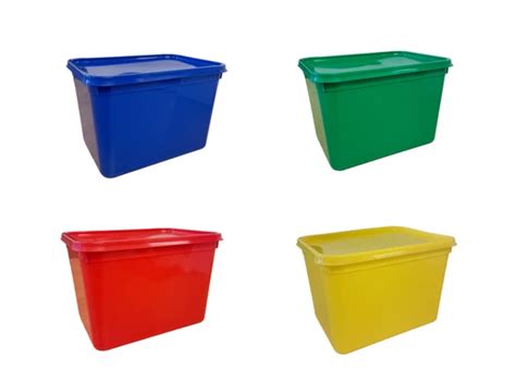 Colour Coded Ice Cream Containers And Lids Food Storage For Kitchen