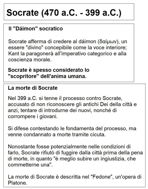 Mappa Concettuale Su Socrate Schema Riassuntivo