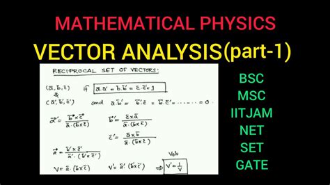 Vector Analysis Part 1 Math Method Youtube