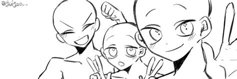 3人 構図 イラスト トレス デッサン コツ ベース イラスト 描画ベース