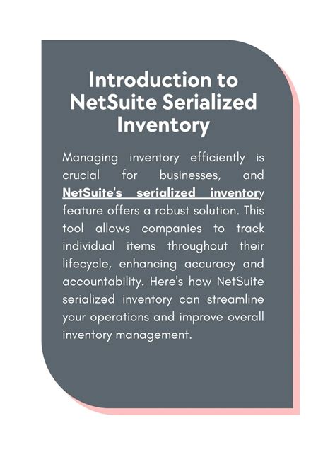 Ppt Streamlining Operations With Netsuite Serialized Inventory Powerpoint Presentation Id