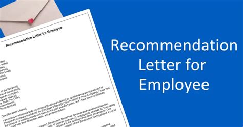 Recommendation Letter For Employee Sample Format And Example