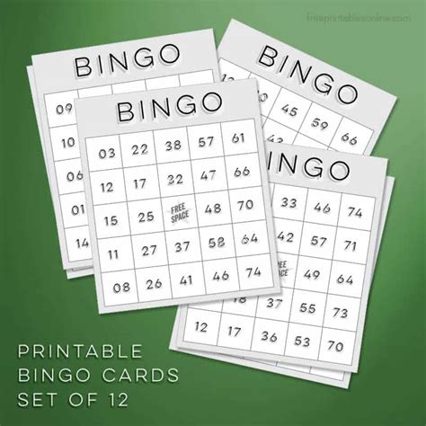 Downloadable Free Printable Bingo Cards Free Printable Holdings