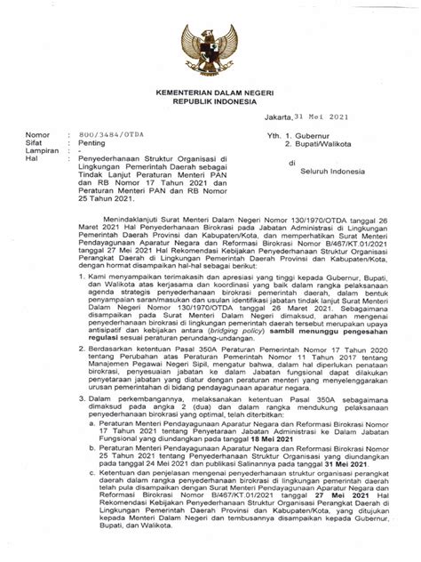 Surat Dirjen Otda Ke Pemda Ttg Pb Pdf