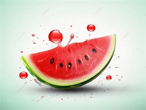 Rebanada De Sandía En Splash Png Sandía De Arte De Dibujos Animados