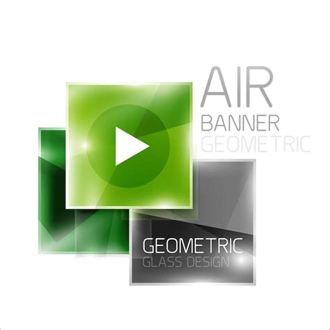 Premium Vector Glass Square Banner