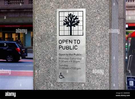 Signage At A Privately Owned Public Space In New York City Pops Are