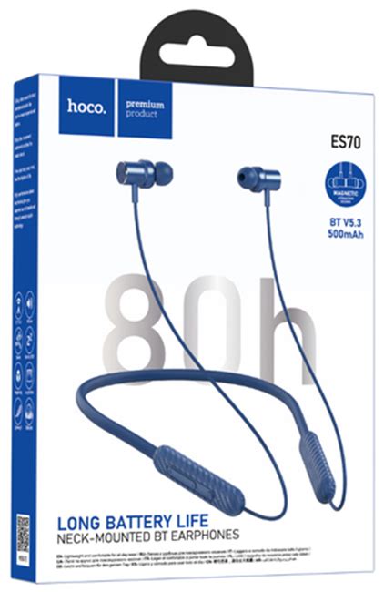 Hoco Es70 Armour Neck Mounted Bt Sport Earphones Blue