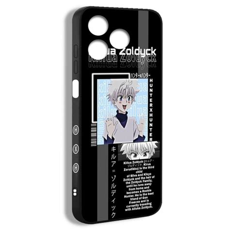 Чехол на Техно Спарк 10 Qqq Tecno Spark 10 4g Киллуа Золдик Аниме красивый Эстетика черный Ffb02