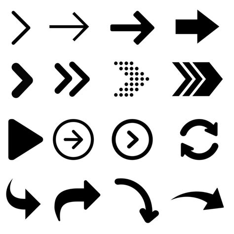 Arrow Vector Icon Signs Direction Icon Set Arrow Symbol Illustration