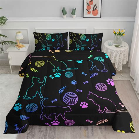 Black Comforter With Neon Colors Black Multi Color Comforter Set In