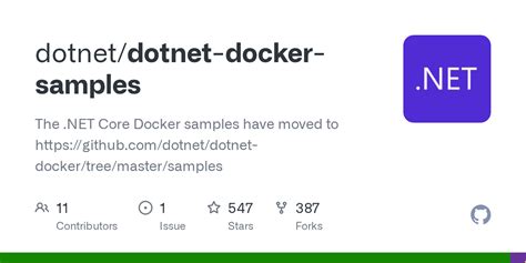 Github Dotnetdotnet Docker Samples The Net Core Docker Samples
