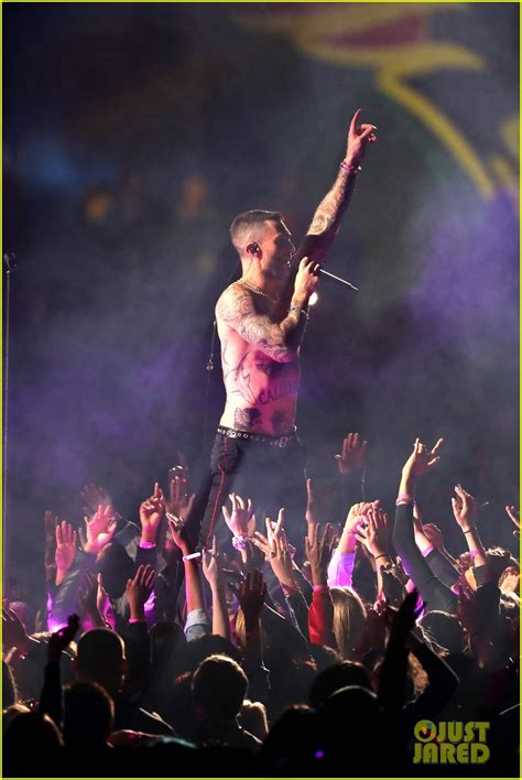 Adam Levines Hottest Shirtless Photos From Super Bowl 2019 Photo