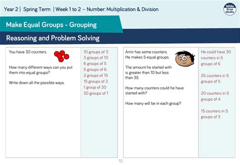 make equal groups â€“ grouping reasoning and problem solving maths