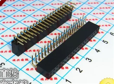 PCS PIN Double Row Female Pin Header Right Angle X PIN MM PIN Connector Strip