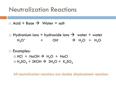 Ppt Neutralization Reactions Powerpoint Presentation Free Download
