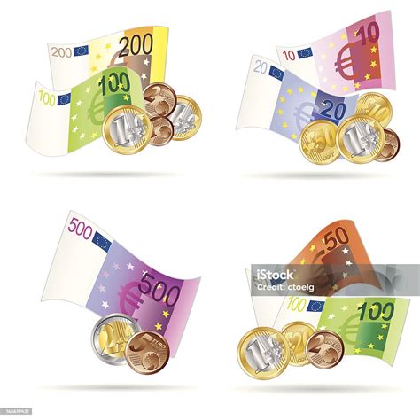 Euro Notes And Coins Stock Illustration Download Image Now Euro