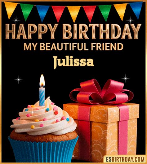 Happy Birthday Julissa  🎂 Animated Images Wishes And Music 【27 S】