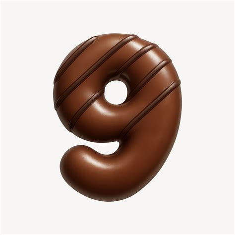 Chocolate Number Nine Illustration Free Photo Illustration Rawpixel