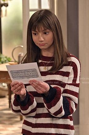 Wornontv Mollys Red And White Striped Sweater On No Good Nick