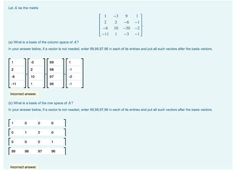 solved let a be the matrix 3 9 1 12 1 2 1 2 6 6 30 3
