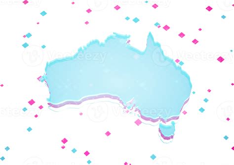 Australia Map Glowing Blue Light Digital Data Map On Seamless Pattern