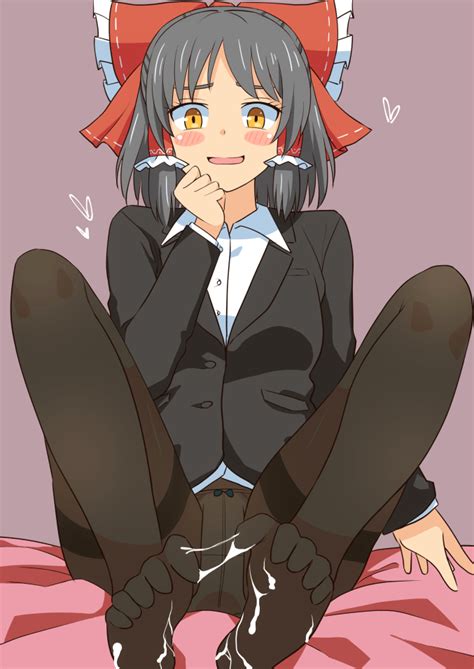Rule 34 Black Stockings Cookie Touhou Footjob Meisu Reimu Hakurei