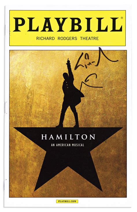 Lot Miranda Lin Manuel Complete Playbill For The 2015 Broadway
