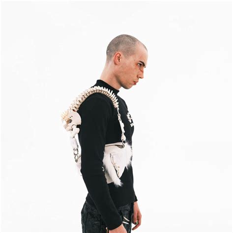 Embryo Skeleton Faux Fur Handbag