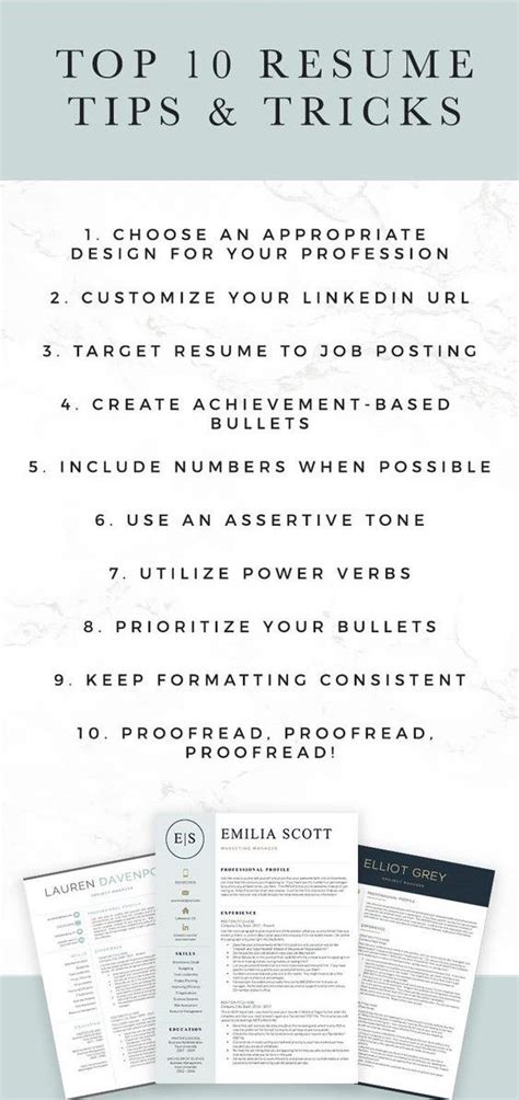 Top 10 Resume Tips And Tricks Resume Writing Services Resume Tips Resume Writing
