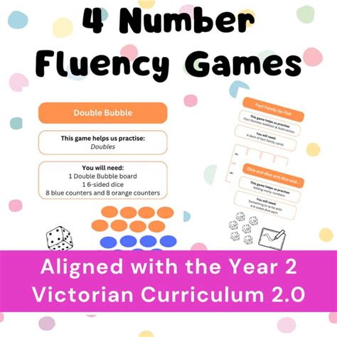 Year 2 Number Fluency Games 4 Maths Activities Victorian Curriculum 20
