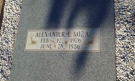 Alexander E Koza 1926 1986 Monumento Find A Grave