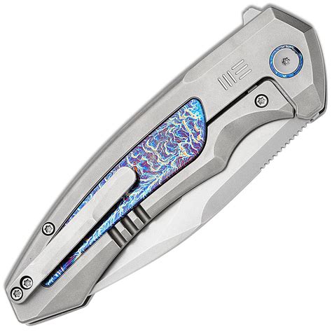 We Knife Co Hyperactive Frame Lock Titanium Handle With Flamed