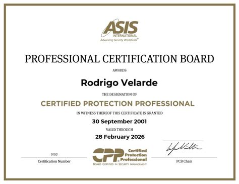 Certified Protection Specialist Cpp Por 24 Años Ininterrumpidos De