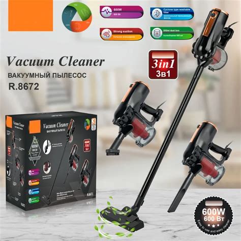 Raf 3 In 1 Vacuum Cleaner 600w R8672 Black Electronica Pakistan