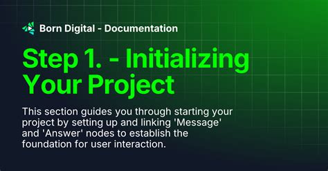 Step 1 Initializing Your Project Born Digital Documentation