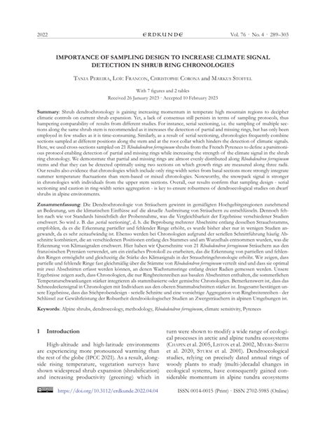 Pdf Importance Of Sampling Design To Increase Climate Signal