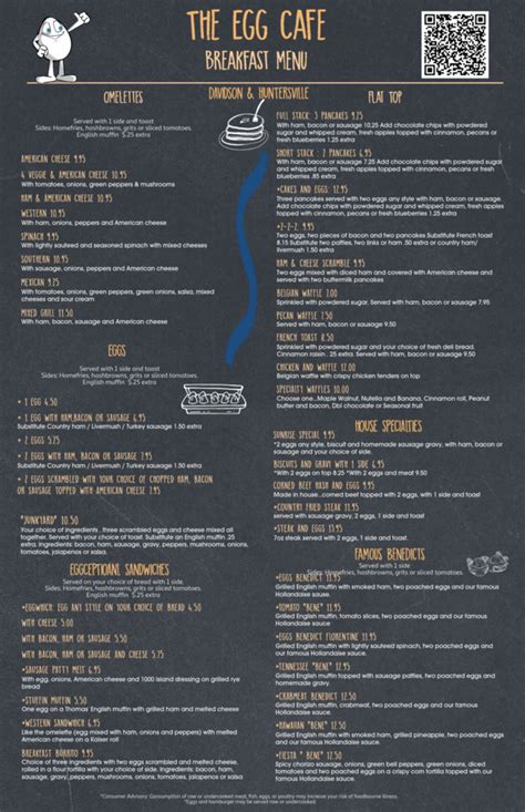 The Egg Cafe Menu The Egg Restaurants