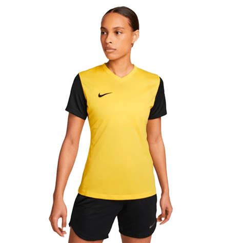 Camiseta Nike Tiempo Premier Ii Mc Mujer Tour Yellow Black Fútbol