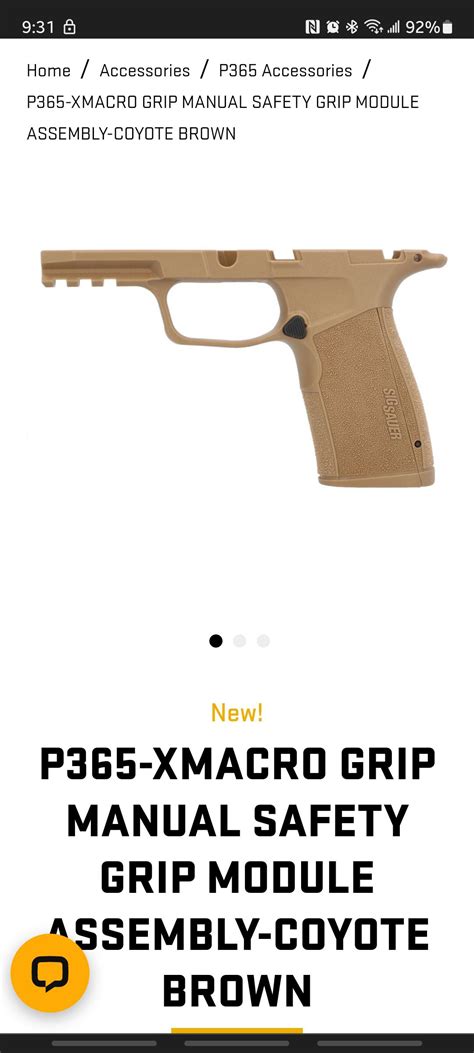 New Xmacro Grip Module Not Only Is It Coyote But It Works With The Manual Safety Too R Sigsauer