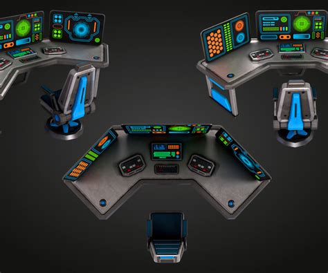 Artstation Sci Fi Pc Desk Game Assets