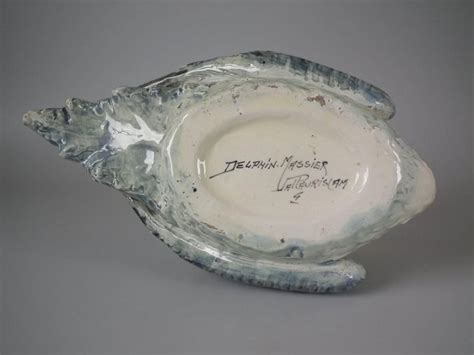 Delphin Massier Majolica Heron Planter At 1stdibs
